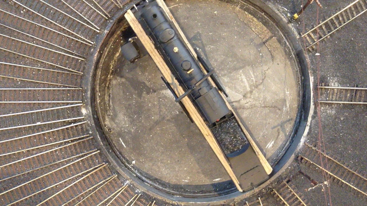 B&O Railroad Roundhouse and Turntable Overhead - YouTube