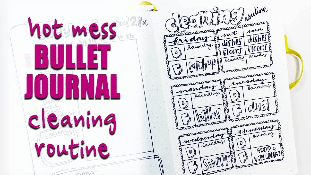 Bullet Journal Setup | Cleaning Routine - YouTube