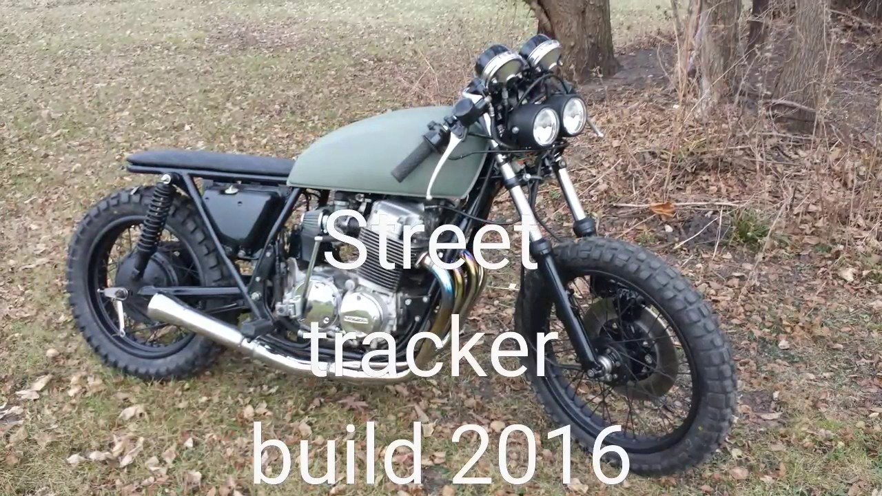 Honda CB750 Street Tracker Scrambler build - YouTube