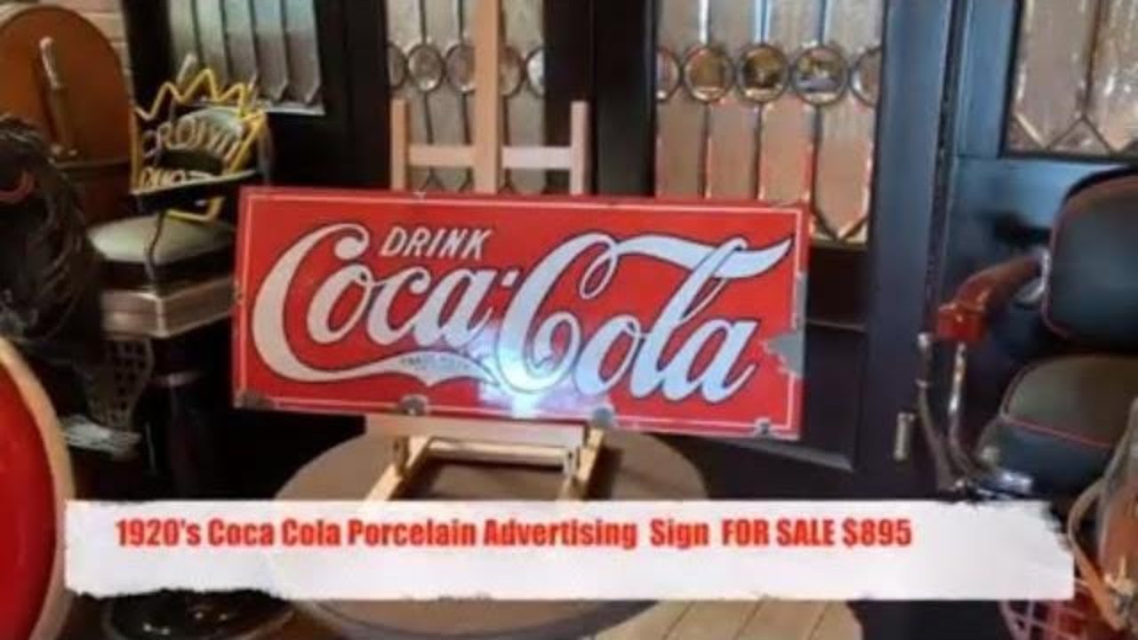 1920's Coca Cola Porcelain Advertising Sign SOLD FOR $895 - YouTube
