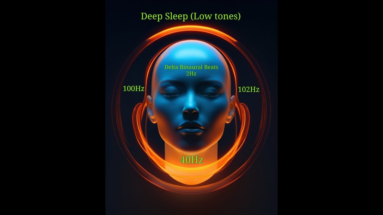 Binaural Beats 40Hz 100HzL 102HzR 2Hz Delta Waves Healing Meditation ...