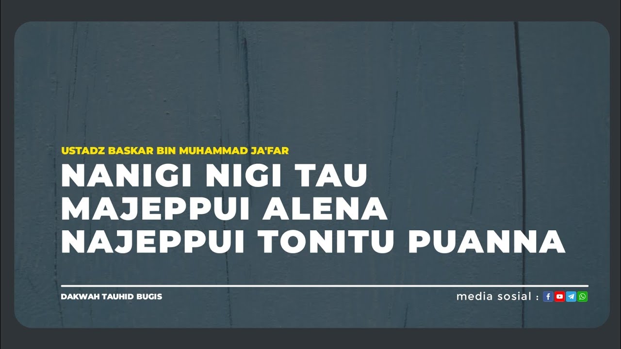 Nanigi nigi tau majeppui alena najeppui tonitu puanna - YouTube