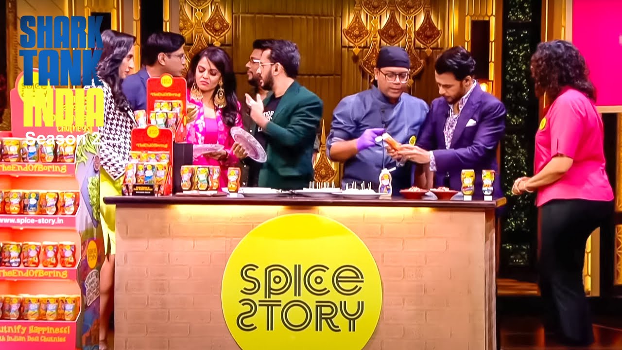 सभी Sharks अपनी seat से उठकर पहुंच गए Spice Story का स्वाद चखने | Shark Tank India S2 | Food ...