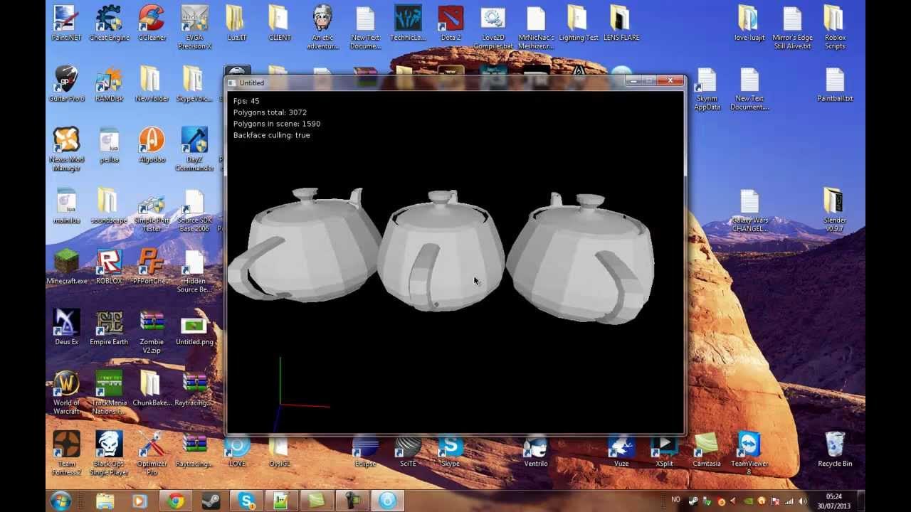 3D Rendering Engine in Love2D - YouTube