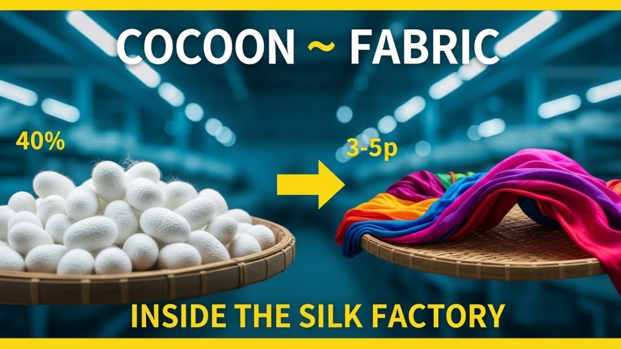 Inside the Silk Factory: From Silkworm Cocoon to Luxury Fabric | Full ...