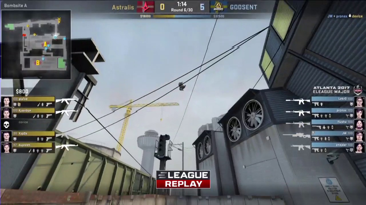 Dev1ce goes flying from JW nade! - YouTube