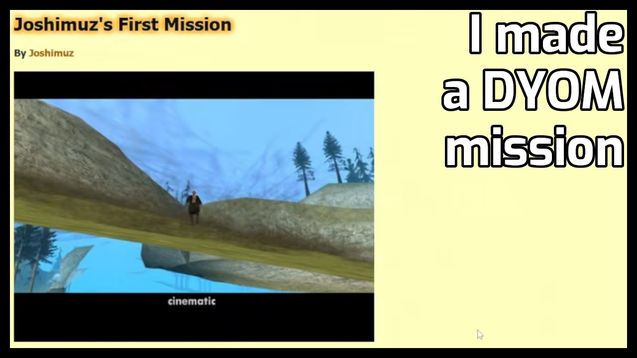 Learning DYOM Mission Design - YouTube