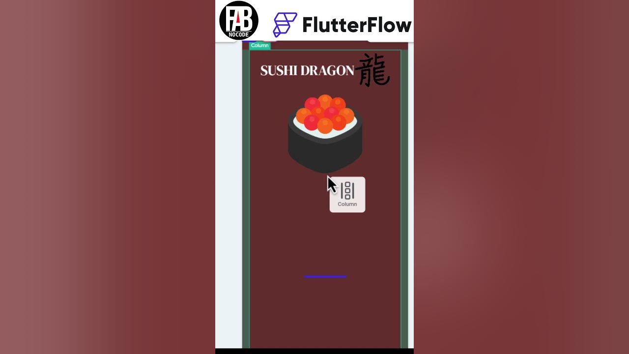 FlutterFlow UI Tutorial, Sushi restaurant #flutterflow #flutter #lowcode #interface #building ...