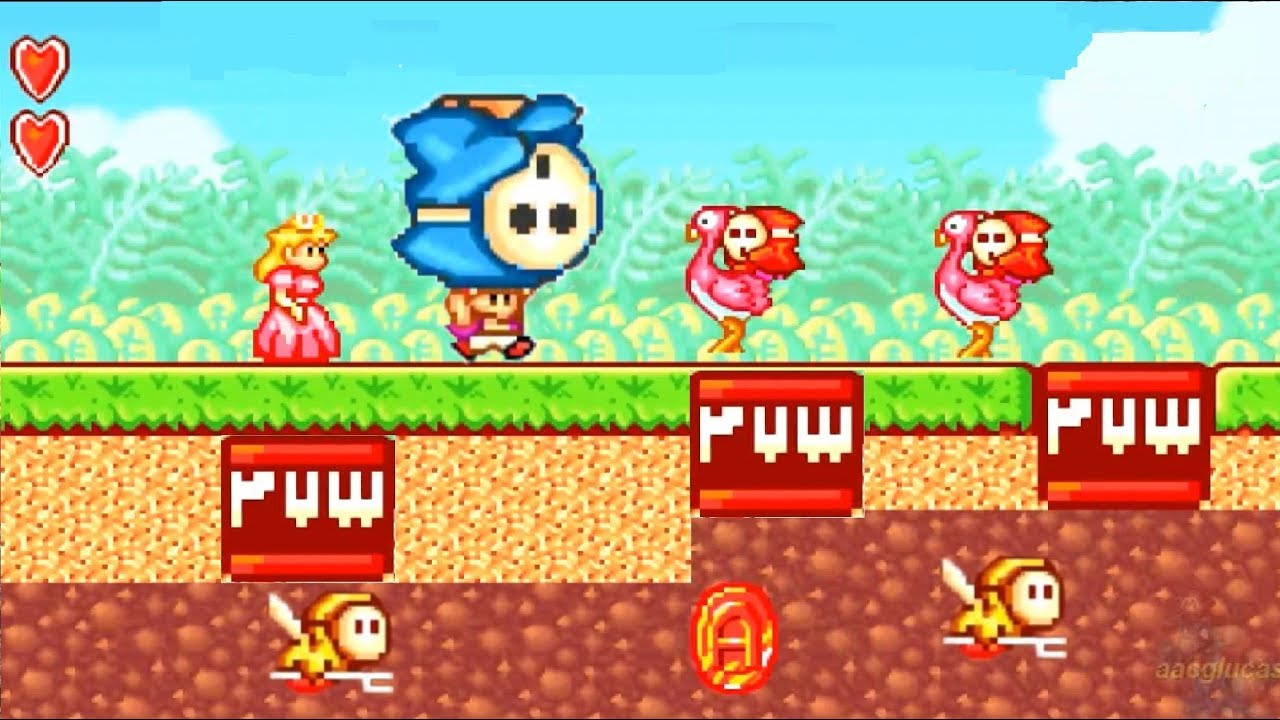 Super Mario Bros 2 HD REMAKE 100% WORLD 3 Part 1 (Amazing NEW Graphics ...