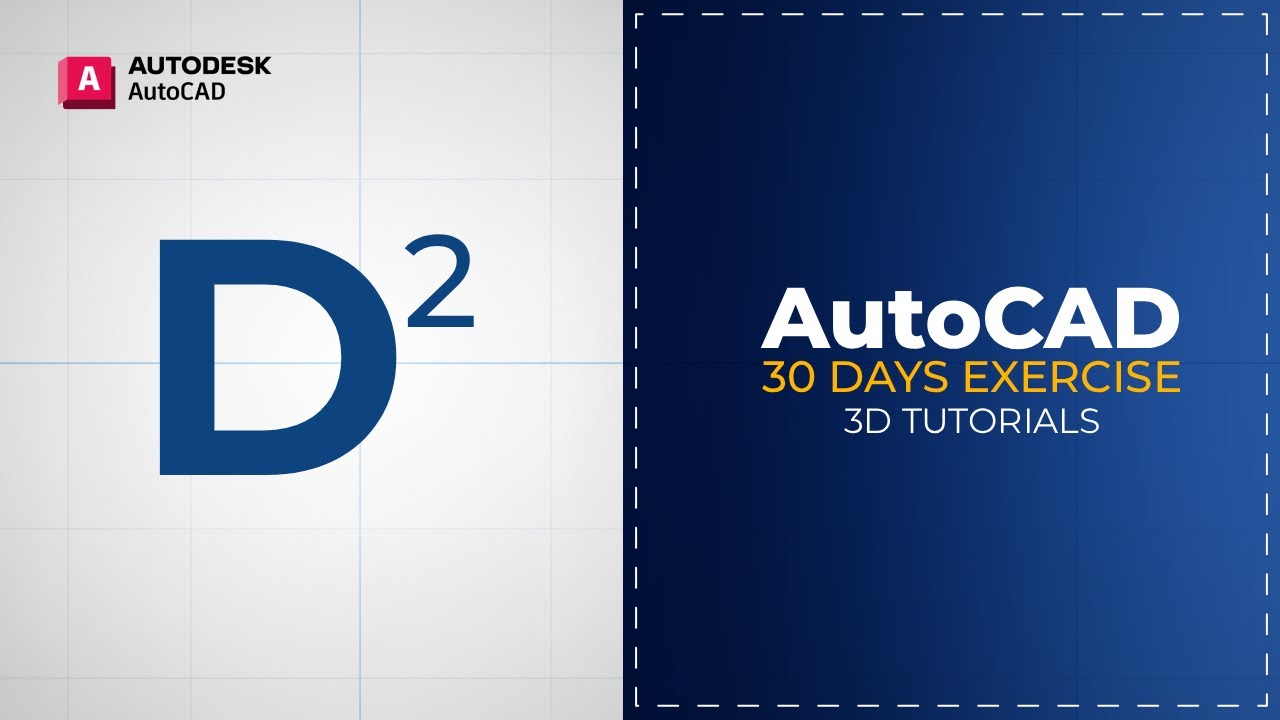 AutoCAD 3D 30-Day Challenge | 3D Modeling Exercise - Day 2 - YouTube