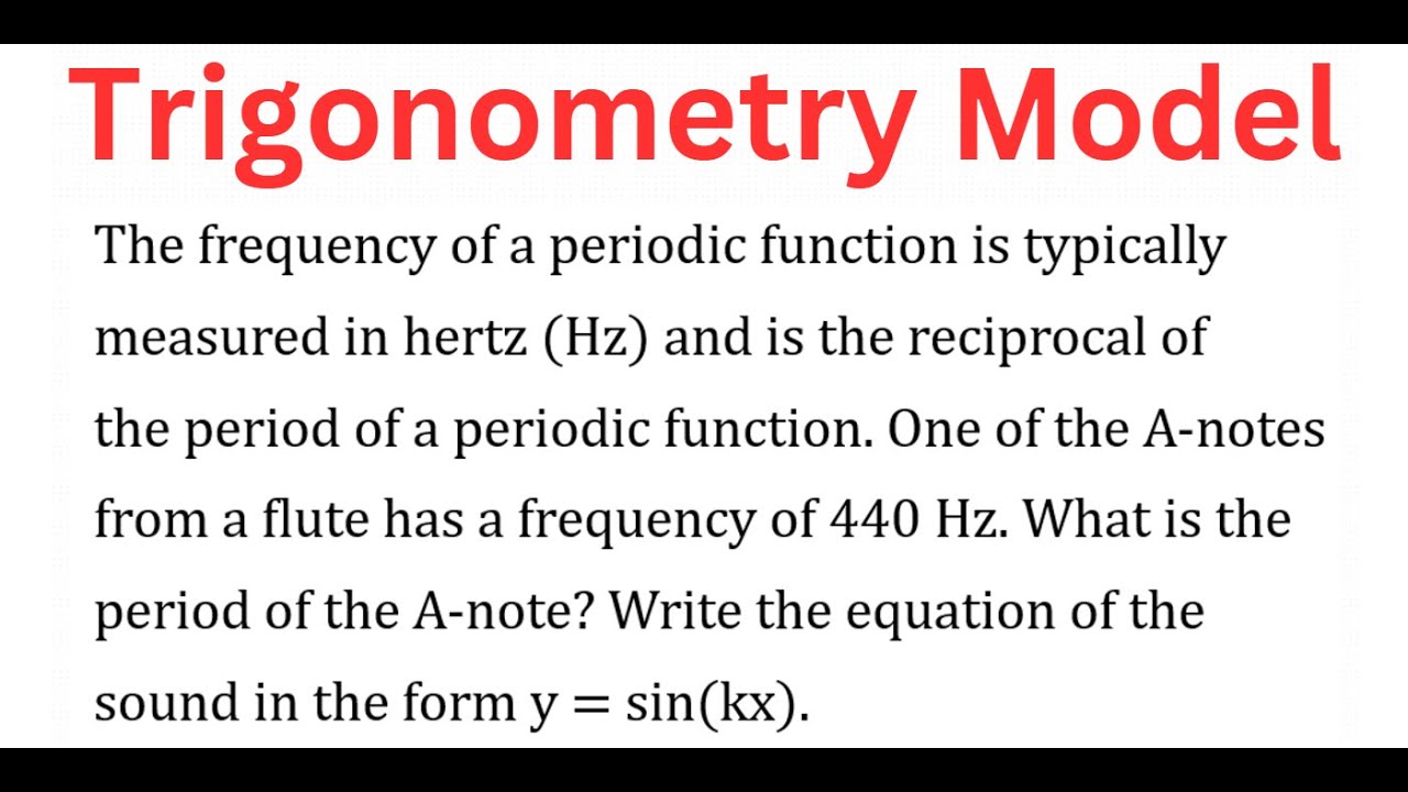 Calculating PERIOD From Given Frequency & Writing Equation In y = sin ...
