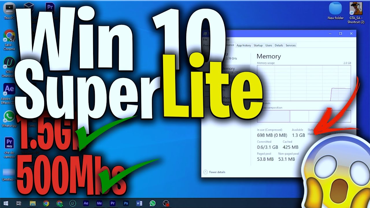 WINDOWS 10 SuperLITE MODIFIED | x64Bits For PC WEAK (VERY LIGHT) - YouTube