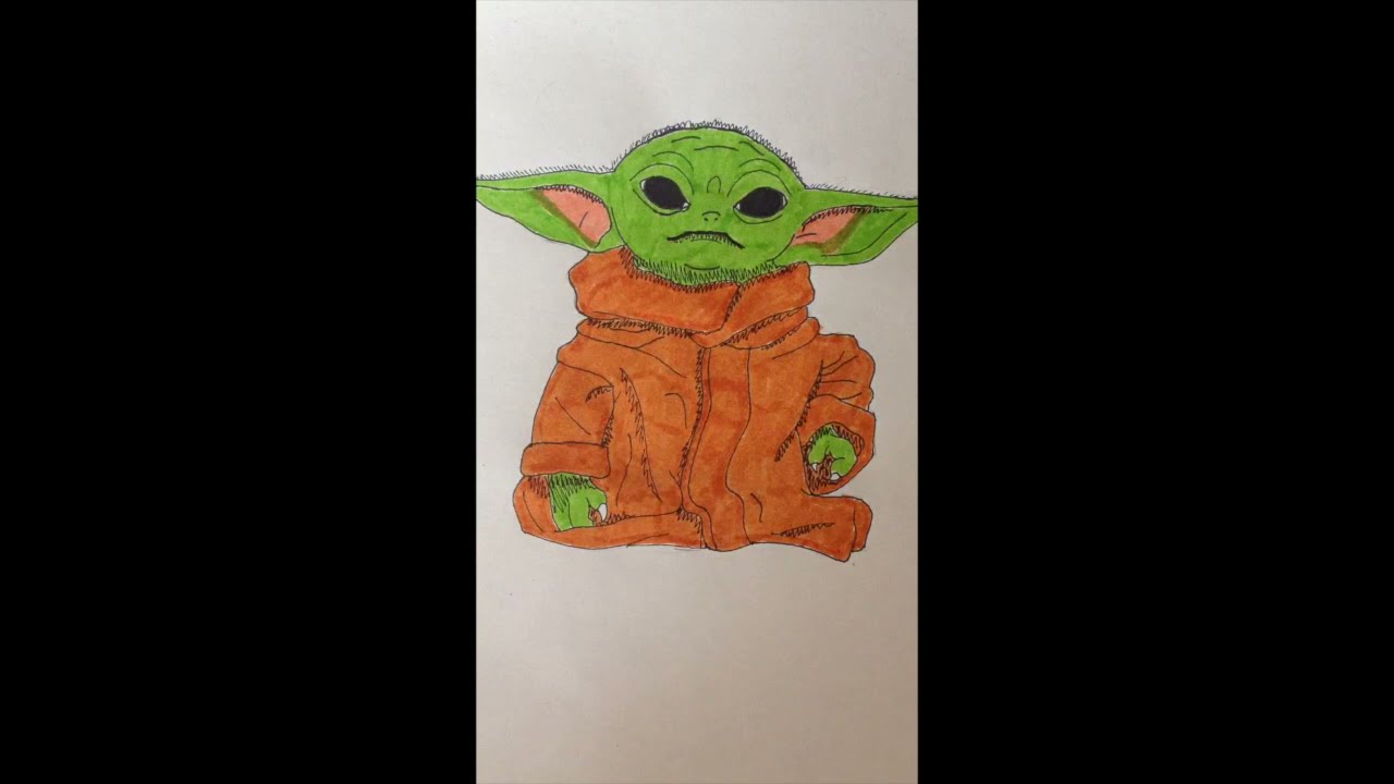 How to draw Grogu - YouTube