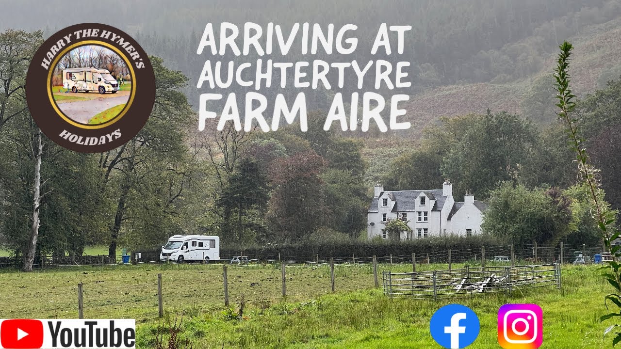 Arriving at Auchtertyre Farm Aire - YouTube