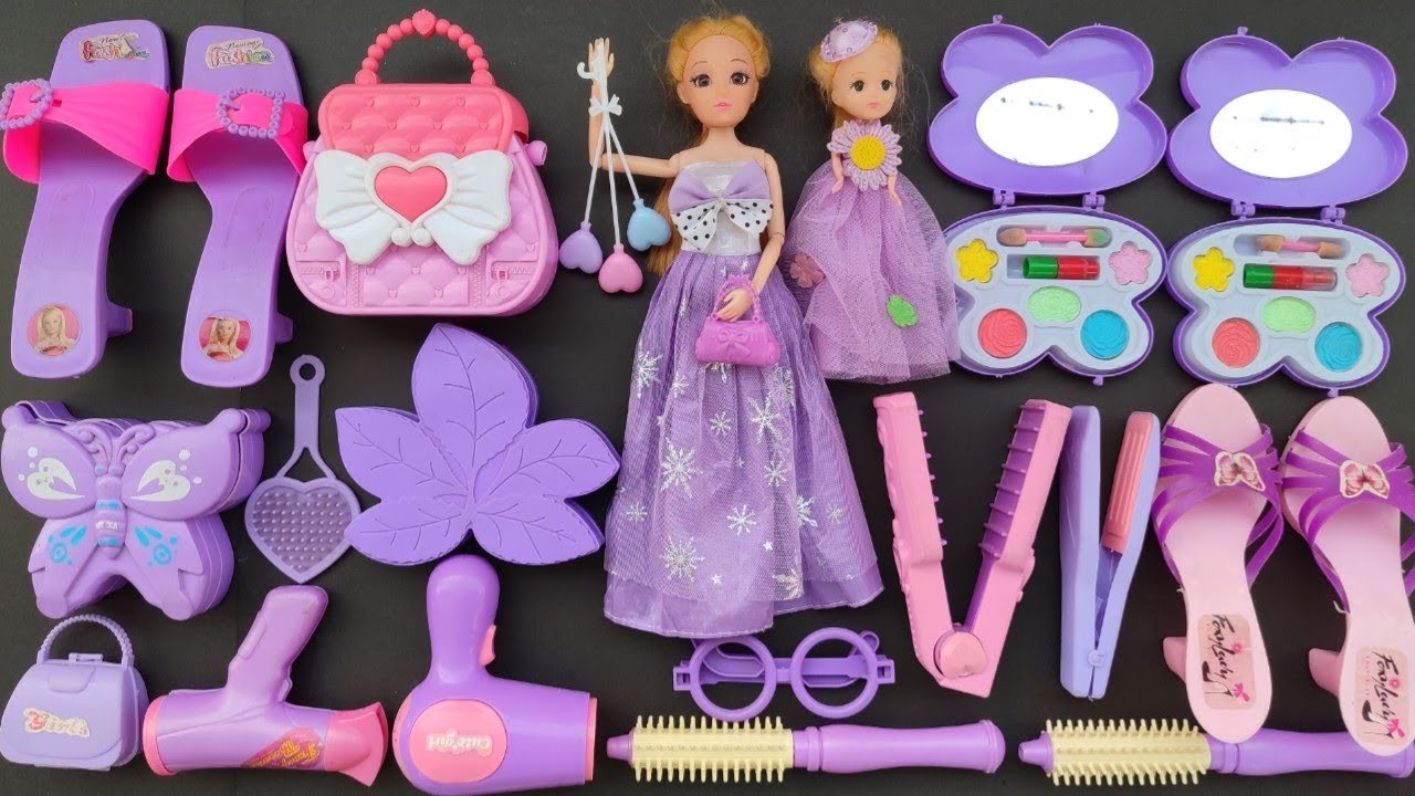 Satisfying with Unboxing Cute Purple Princess Makeup Play Set ASMR ...