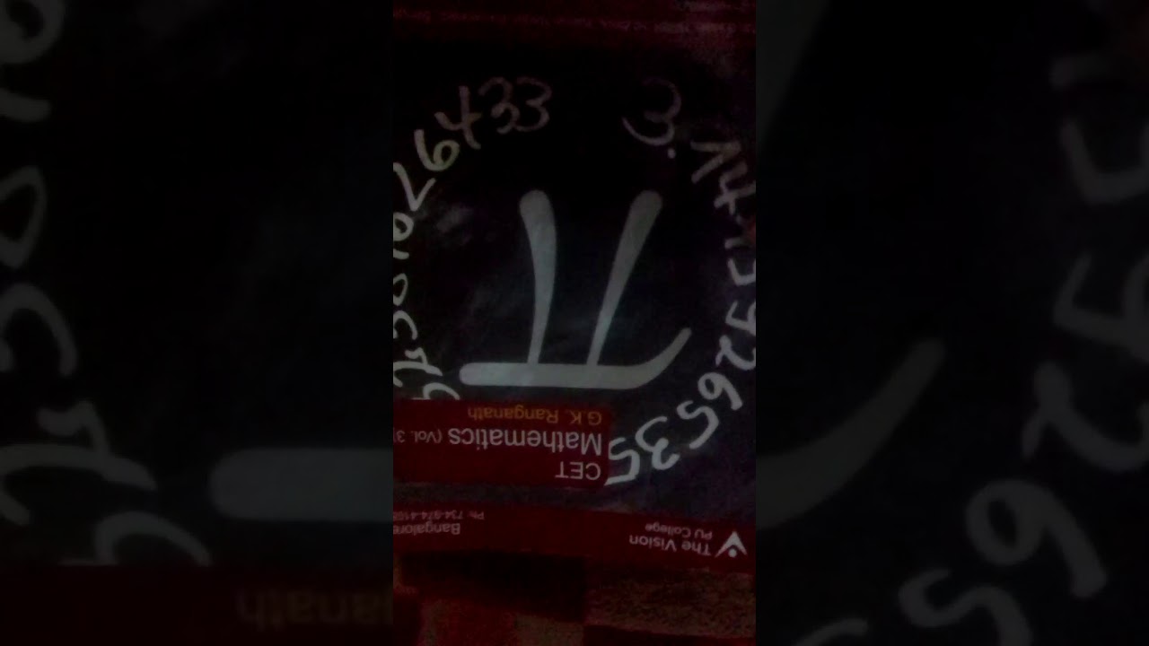 Gk ranganath maths kcet books - YouTube