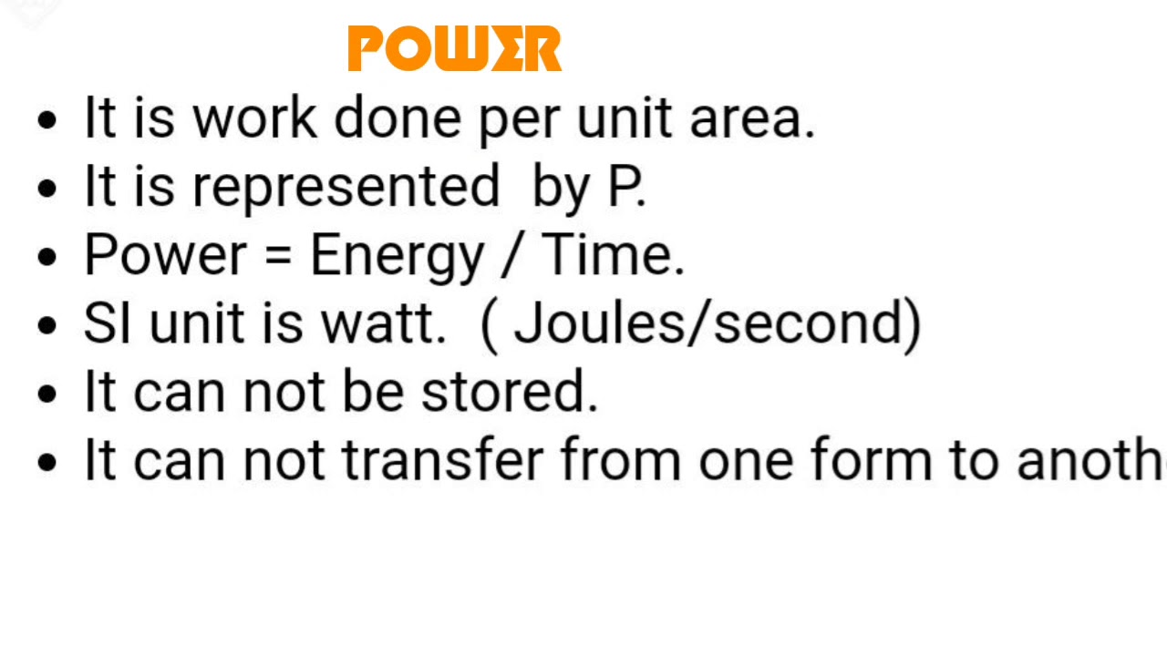 Difference between energy and power - YouTube