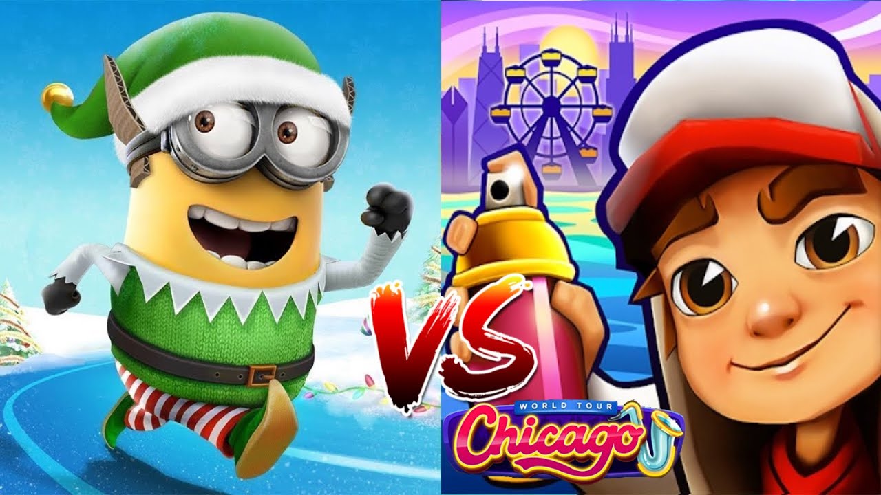Subway Surfers Chicago HUGO VS Minion Rush Арктическая База ...
