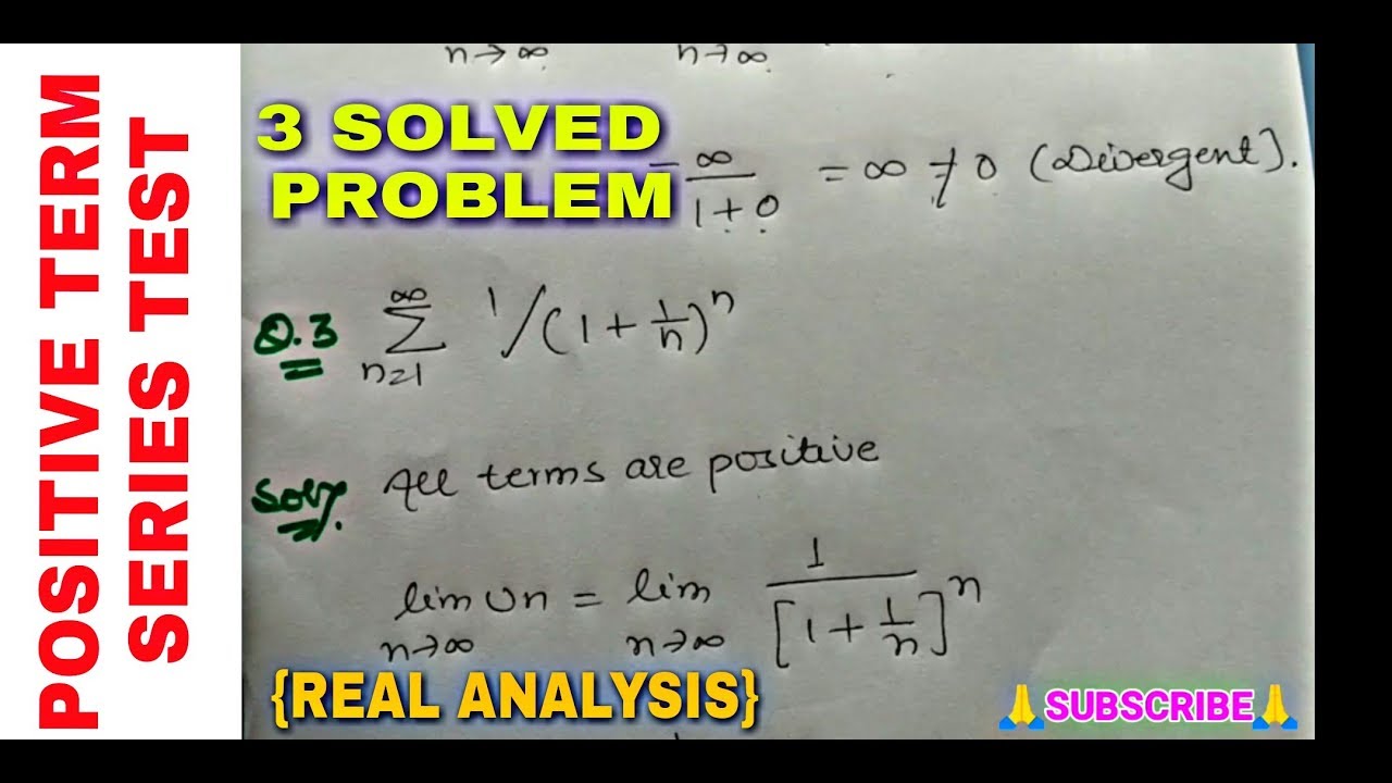 POSITIVE TERM SERIES TEST { CONVERGENT AND DIVERGENT } - YouTube