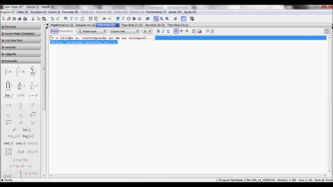 Integral com Maple - YouTube