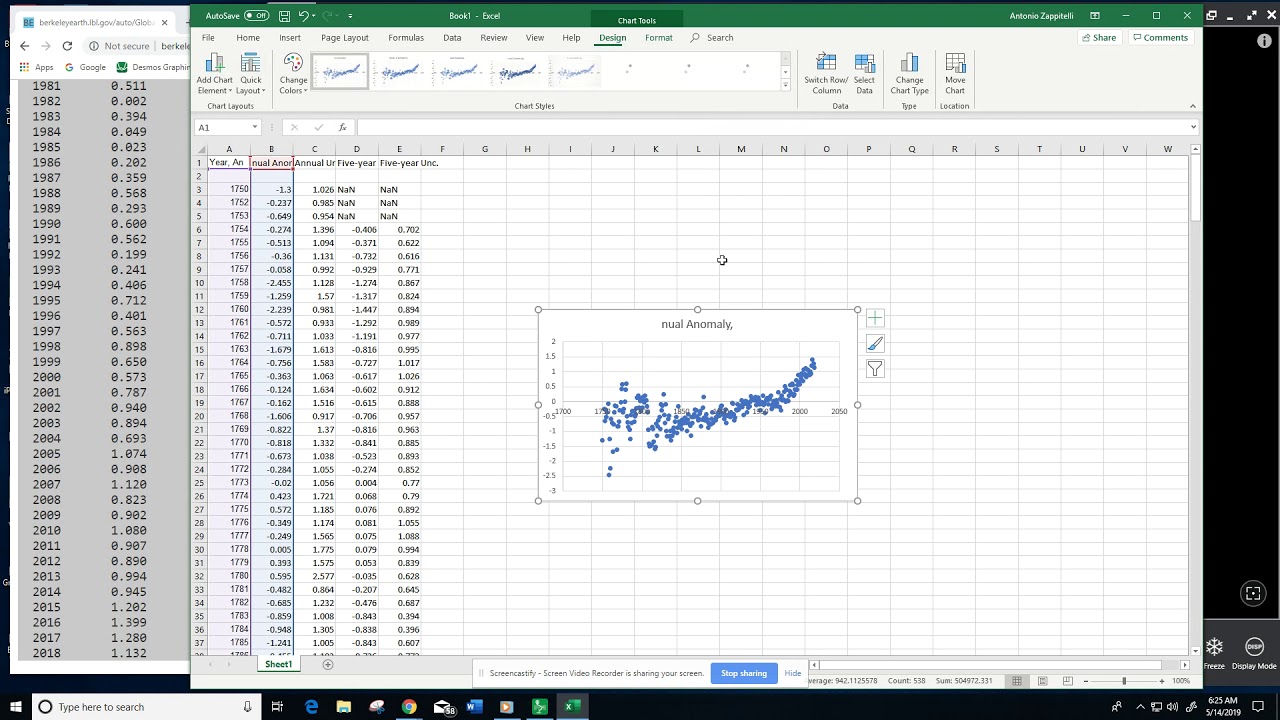 MPM2D/SNC2D Climate Change Data Part 1 - YouTube