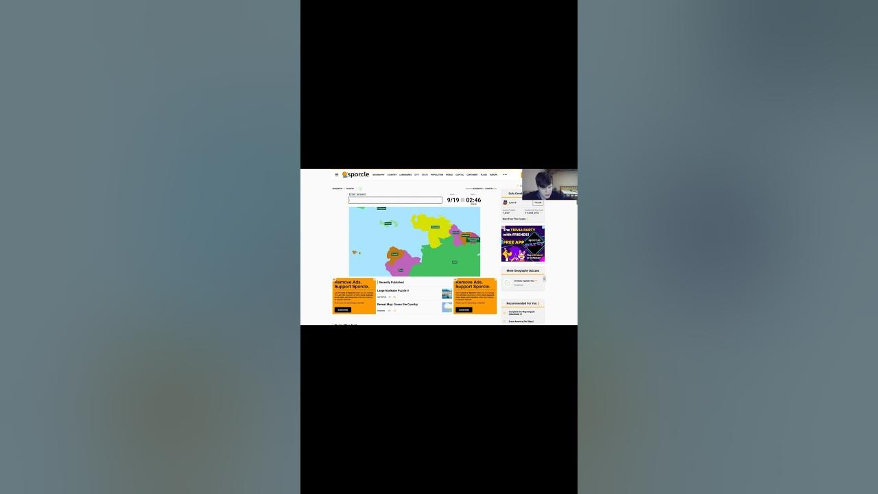 Complete the Map Snippet 8 (Shorts) (Sporcle) - YouTube