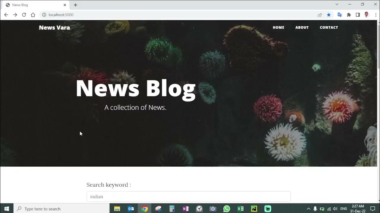 News blog website - python flask - YouTube