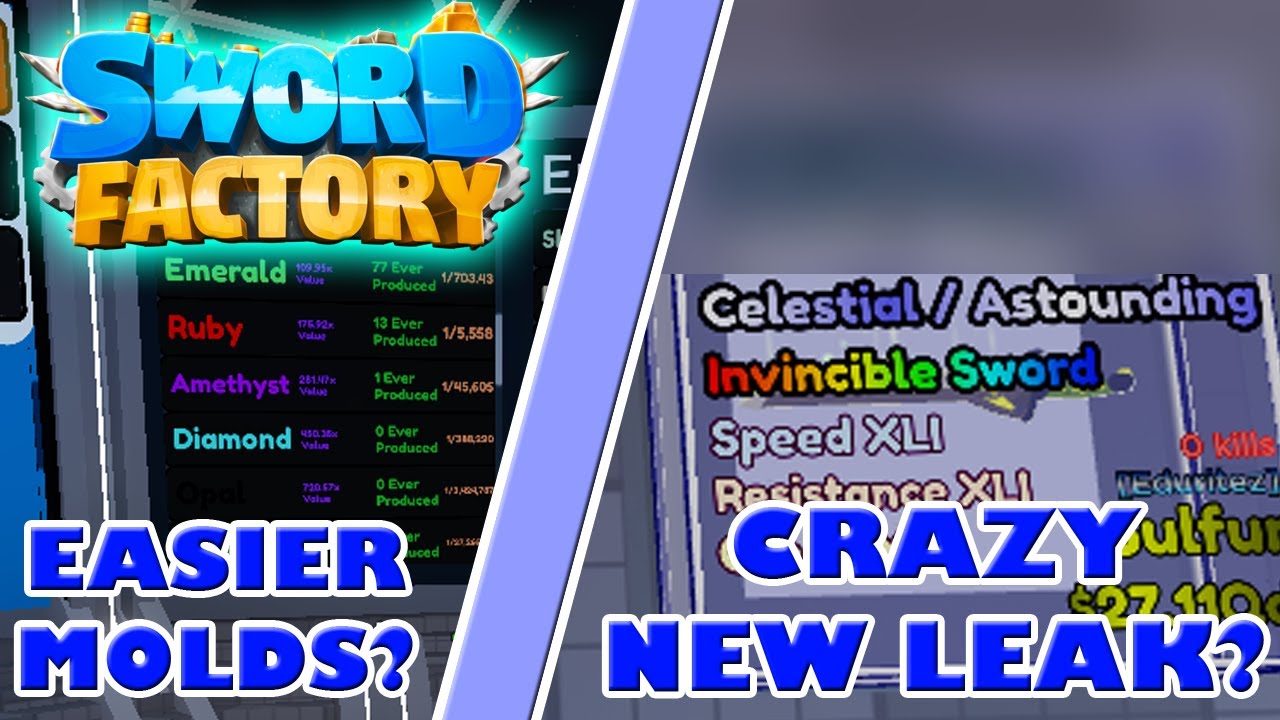 INSANE NEW LEAKS + EASIER MOLDS? - Roblox Sword Factory X - YouTube