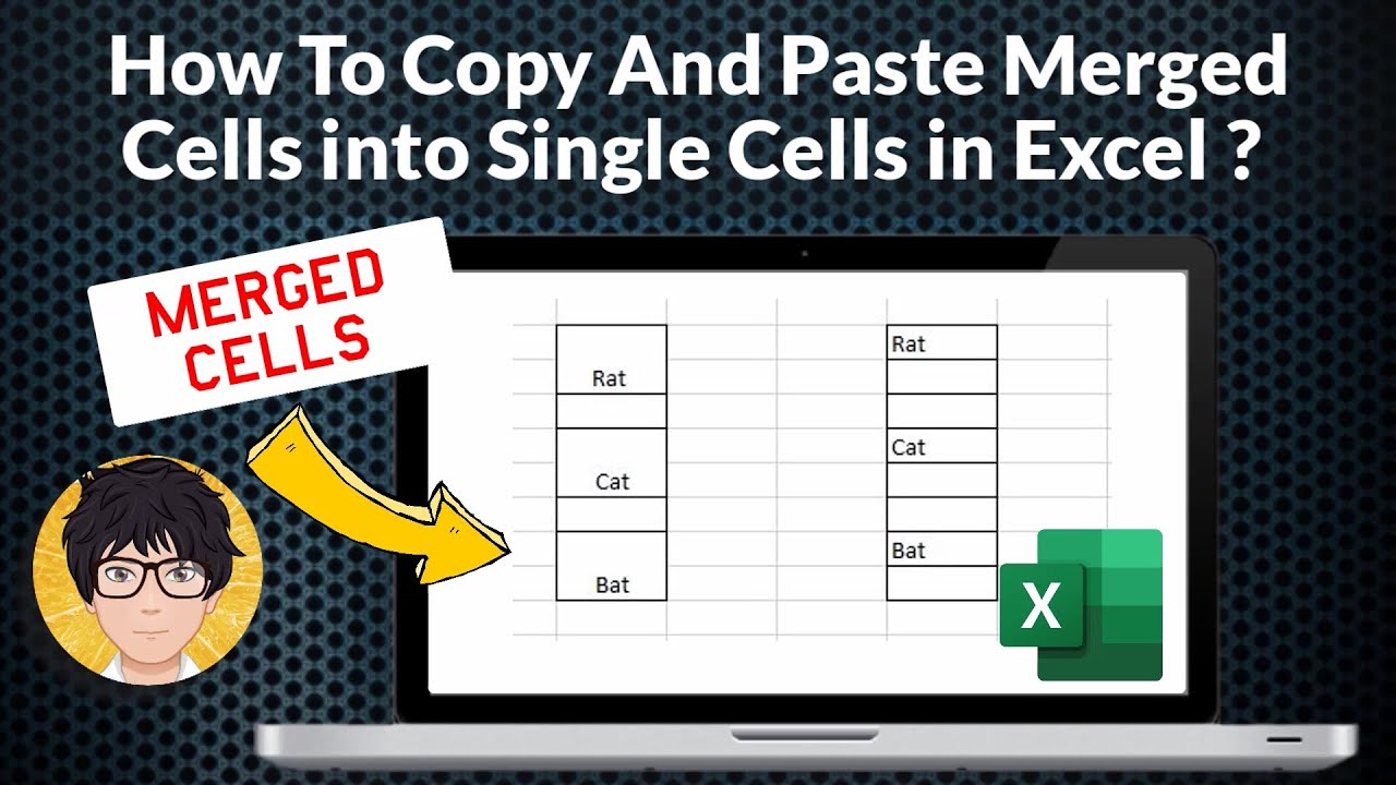 How To Copy And Paste Merged Cells into Single Cells in Excel - YouTube