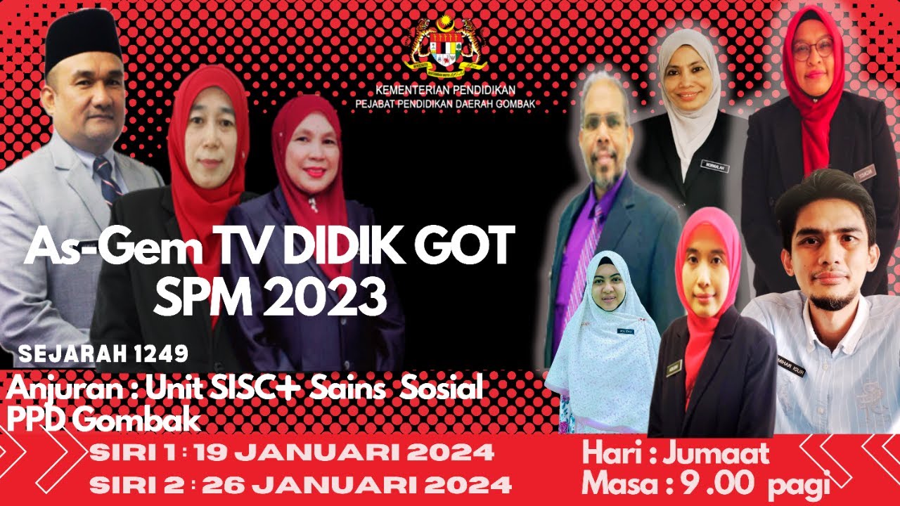 🔥🔥AsGem TV DIDIK GOT SPM 2023 - Sejarah (Peningkatan Peratus)🔥🔥 - YouTube