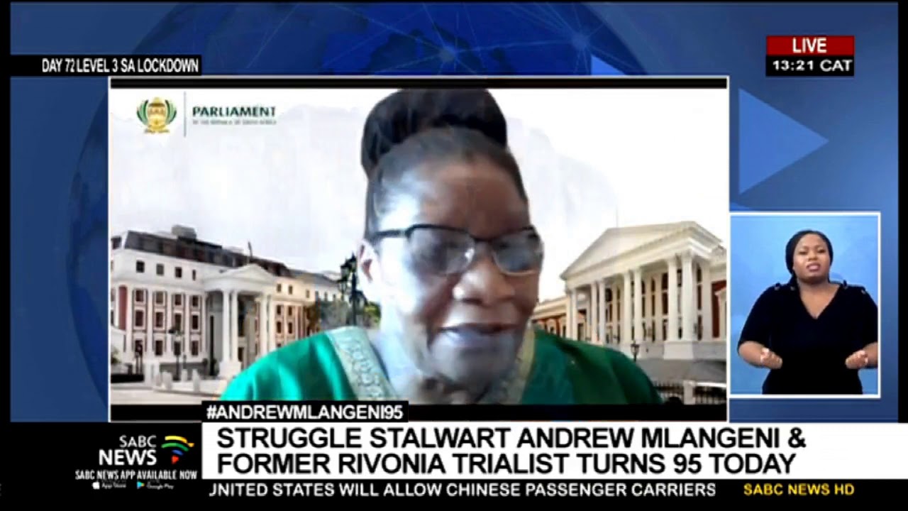 Andrew Mlangeni 95th birthday I National Assembly Speaker Thandi Modise ...