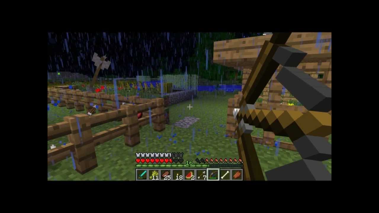 Minecraft wolf attack!! Cow Breeding Farm - YouTube