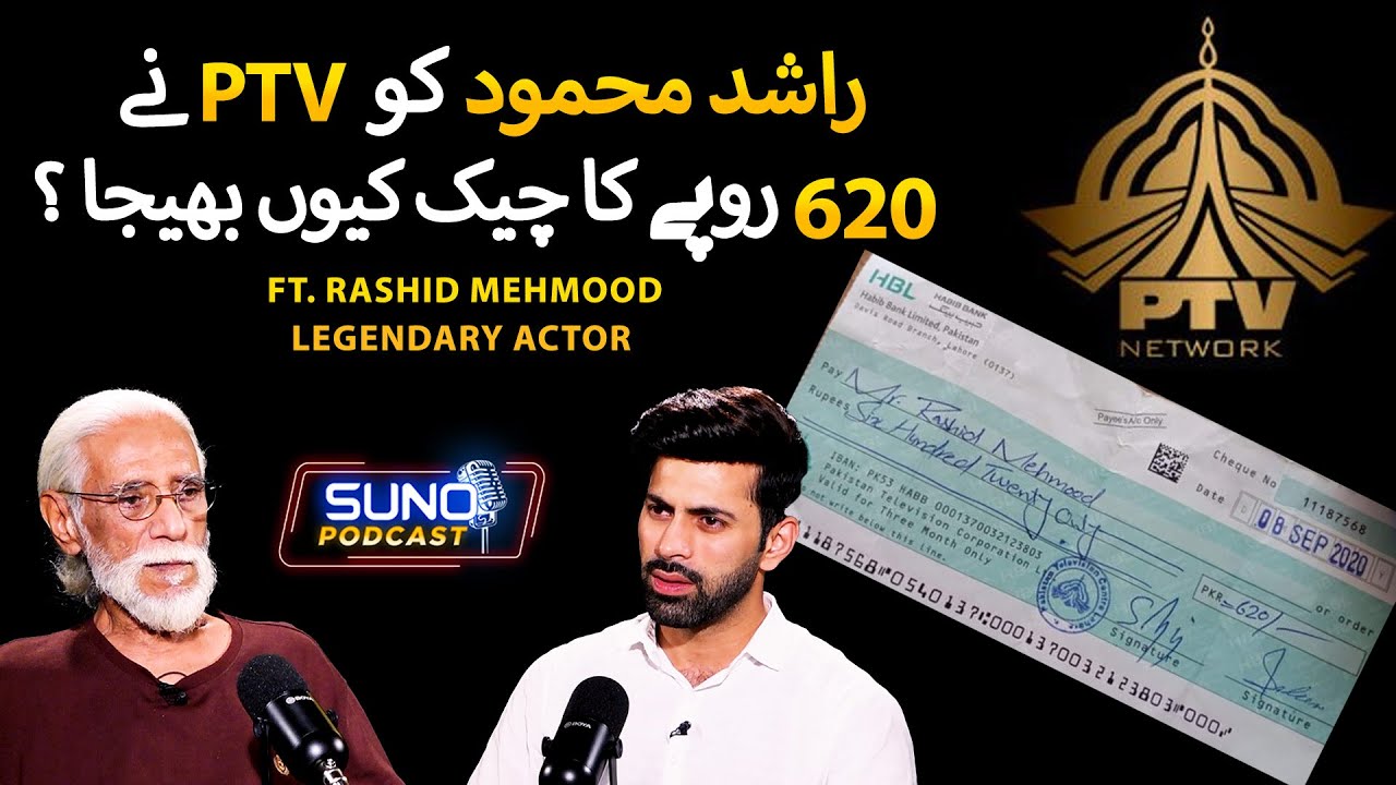 Legendary Actor Rashid Mehmood Upset by PTV Sending Him a Rs. 620 ...
