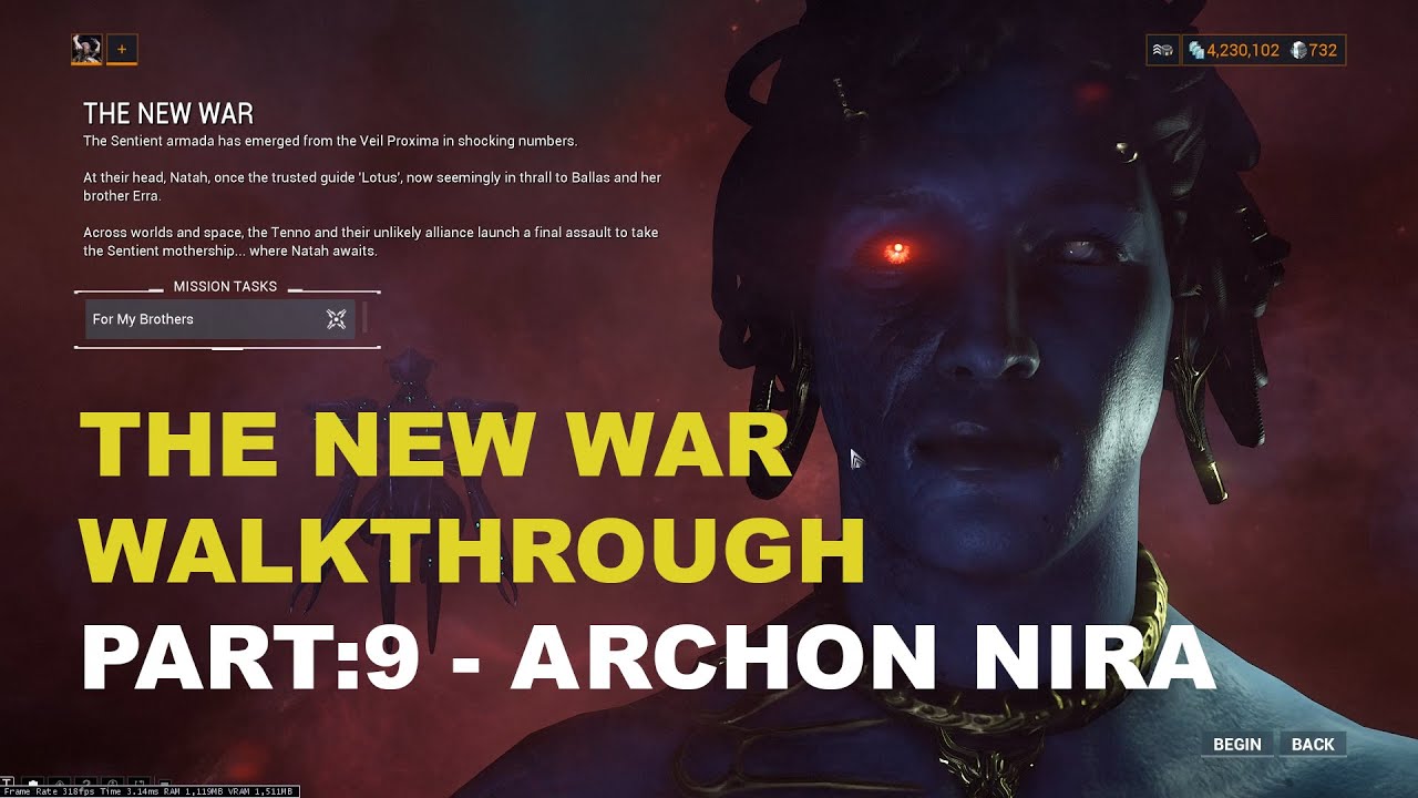 The New War Walkthrough | Part:9 - Archon Nira | Warframe - YouTube