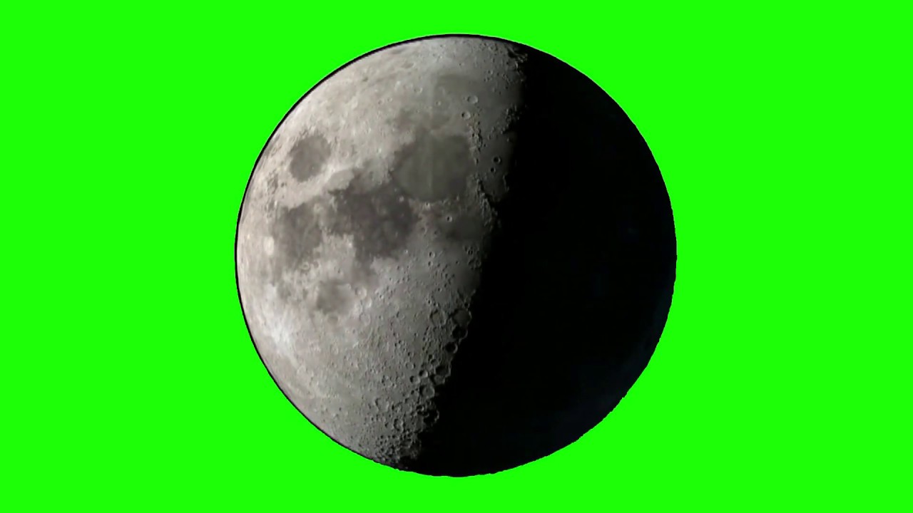Moon green screen chroma key - YouTube