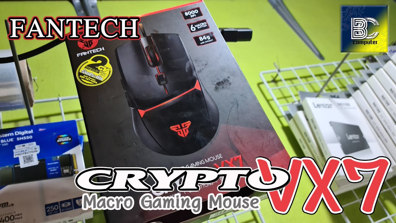 สำหรับเกมเมอร์ต้องมี Fantech Cyrpto Vx7 Marco Gaming Mouse - YouTube