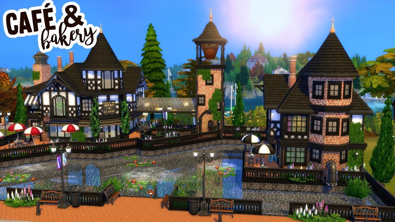 CAFE, BAR & BAKERY | The Sims 4 Speed Build - YouTube