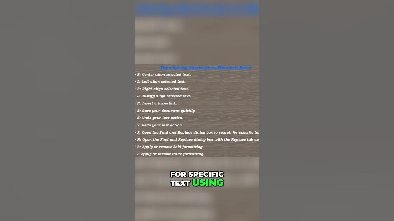 Master Microsoft Word 10 Essential Shortcuts for Efficiency - YouTube