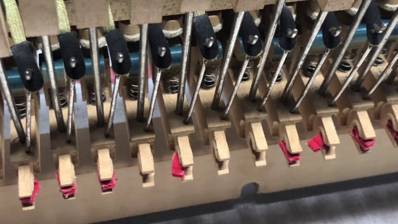 Spinet Piano Action overhaul - YouTube