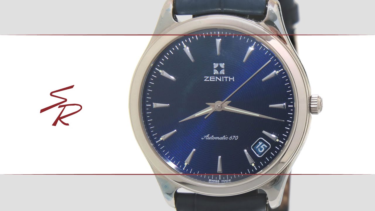 Zenith Elite 670 Automatic 35mm Blu 90/01.0040.670 - YouTube