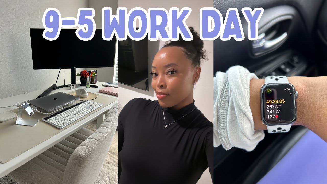 9-5 work day in my life | new full time remote job, being productive ...