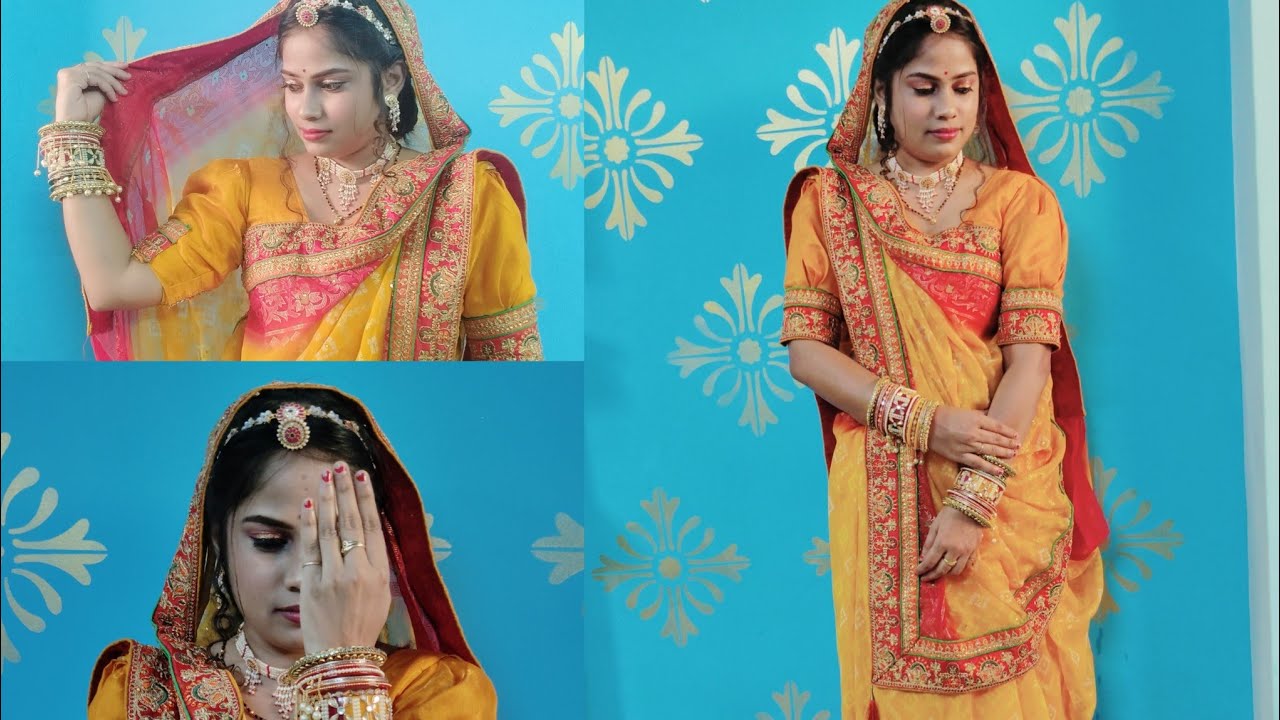 Marwadi makeup look ll भाभी के साथ मिल कर मैने किया ये look ready ll ...