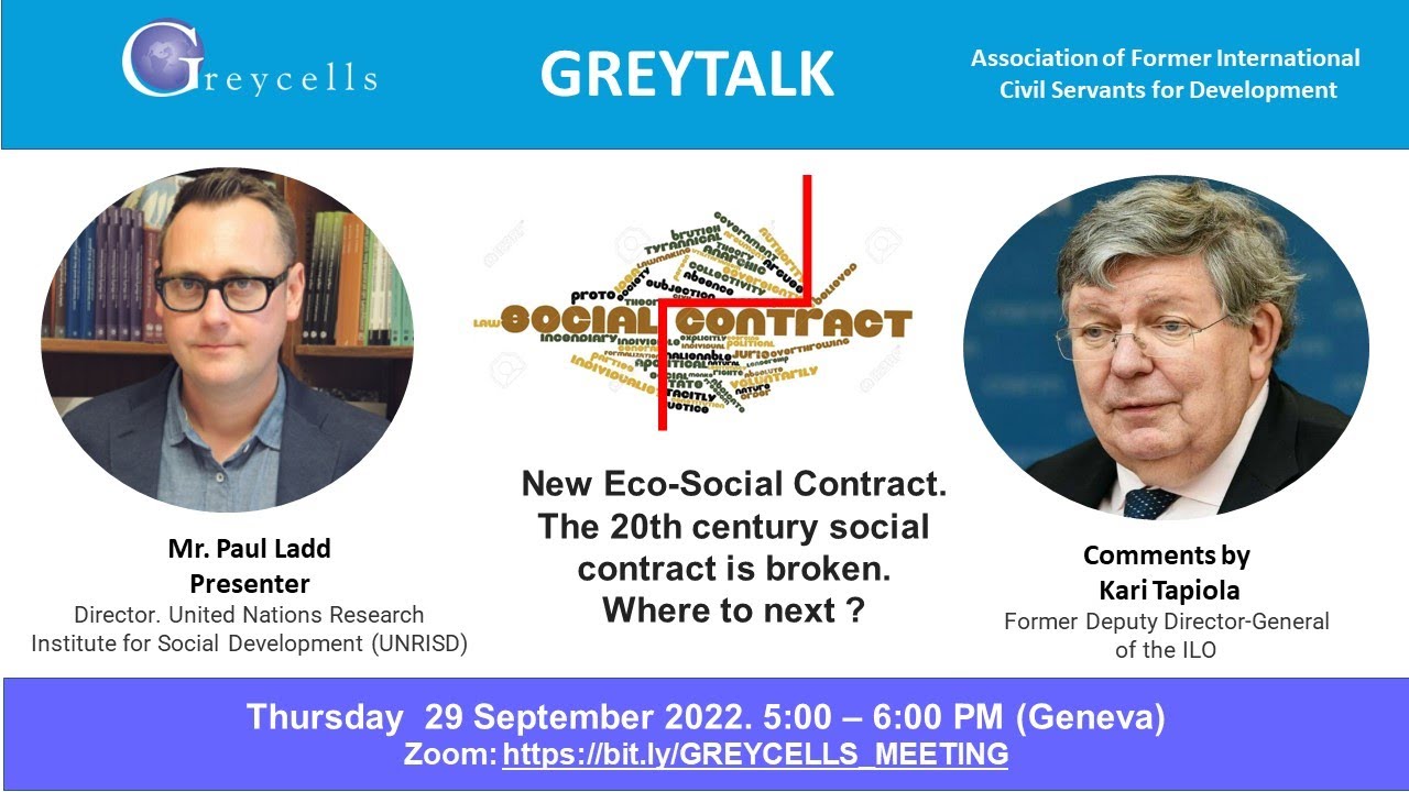 GREYTALK New Eco Social Contract Paul Ladd & Kari Tapiola 29 09 2022 ...