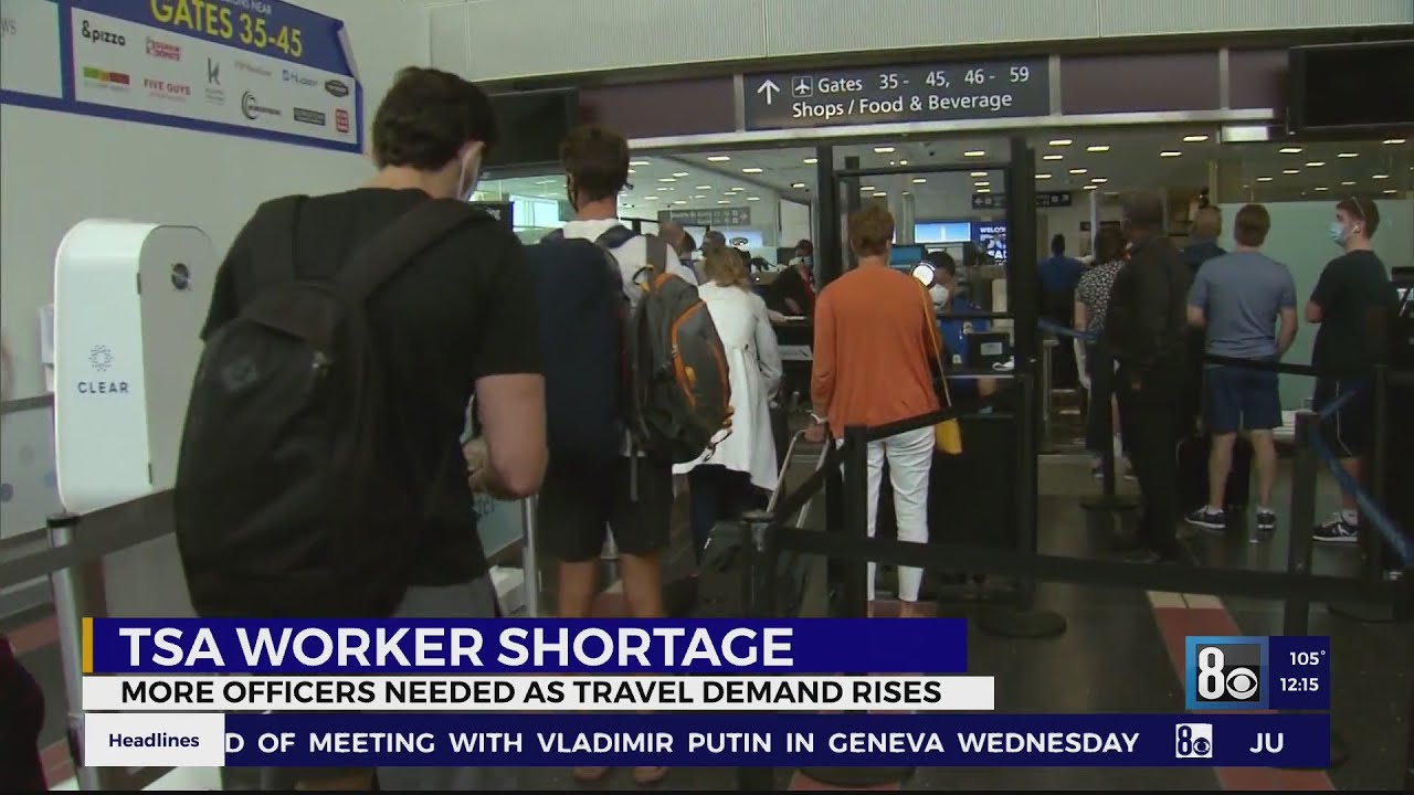 TSA worker shortage hits as travel demand rises - YouTube