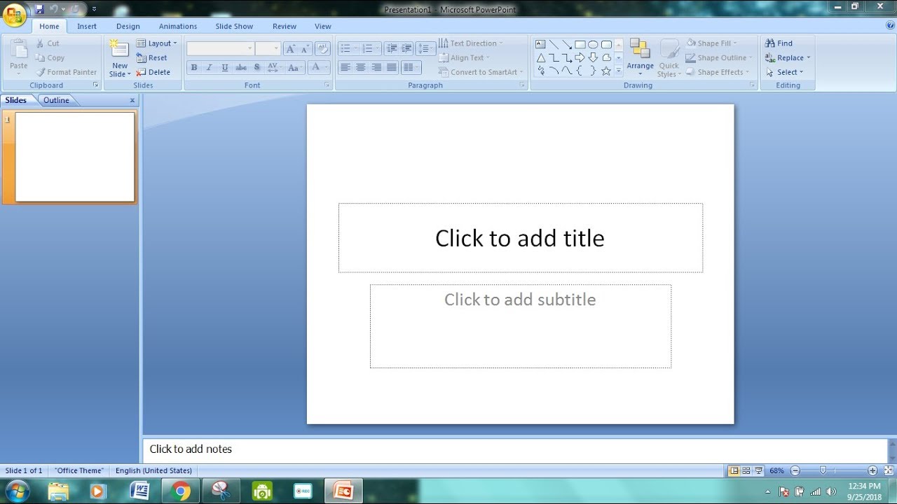 how to open ms powerpoint in windows 7 - YouTube