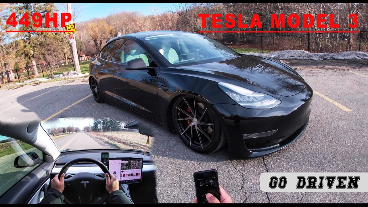 BAGGED TESLA MODEL 3 POV DRIVING | TESLA ON AIR SUSPENSION | 0-100 ...