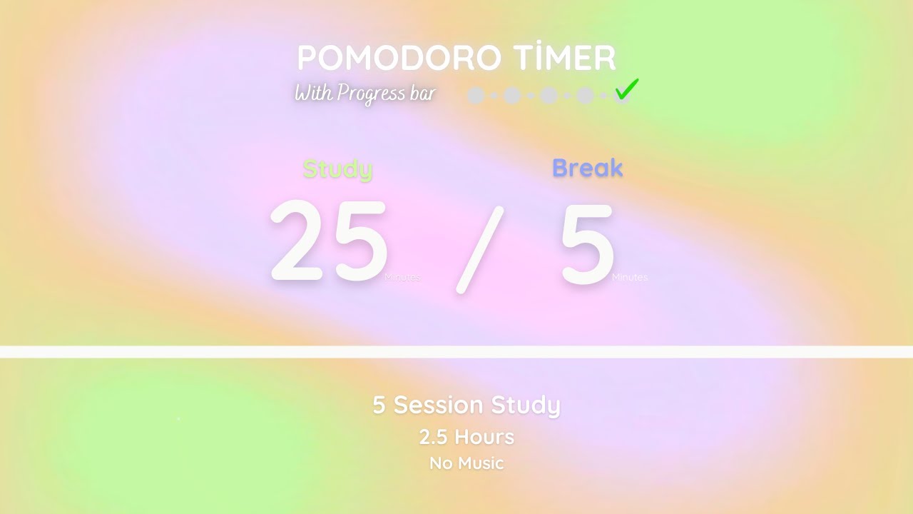 Ultimate Pomodoro Timer for Deep Focus | 2-Hour Study Music & Breaks ...