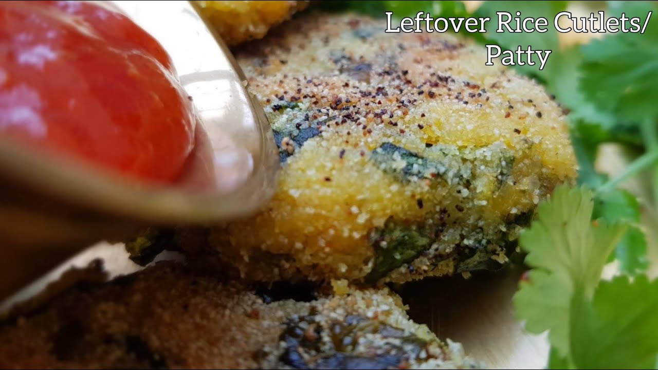 Rice Cutlets Using Leftover Rice | Rice Patty Recipe | Leftover Rice ...