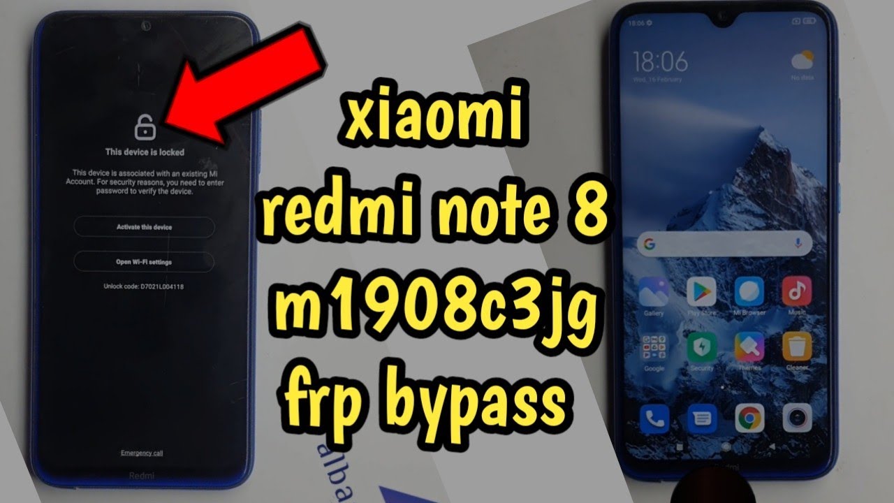 xiaomi redmi note 8 m1908c3jg frp bypass new patch - YouTube
