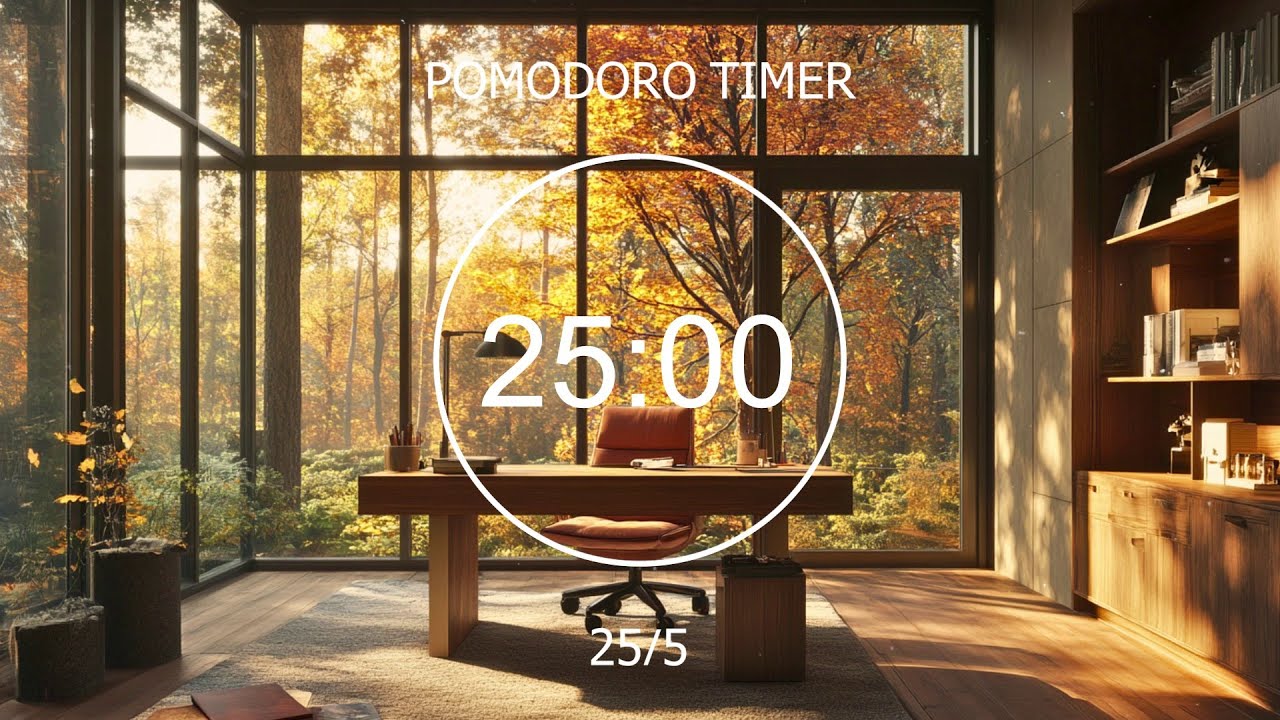 25/5 Pomodoro Timer 📁 Relaxing Lofi, Deep Focus Work Space, Study With Me, Stay Motivated - YouTube